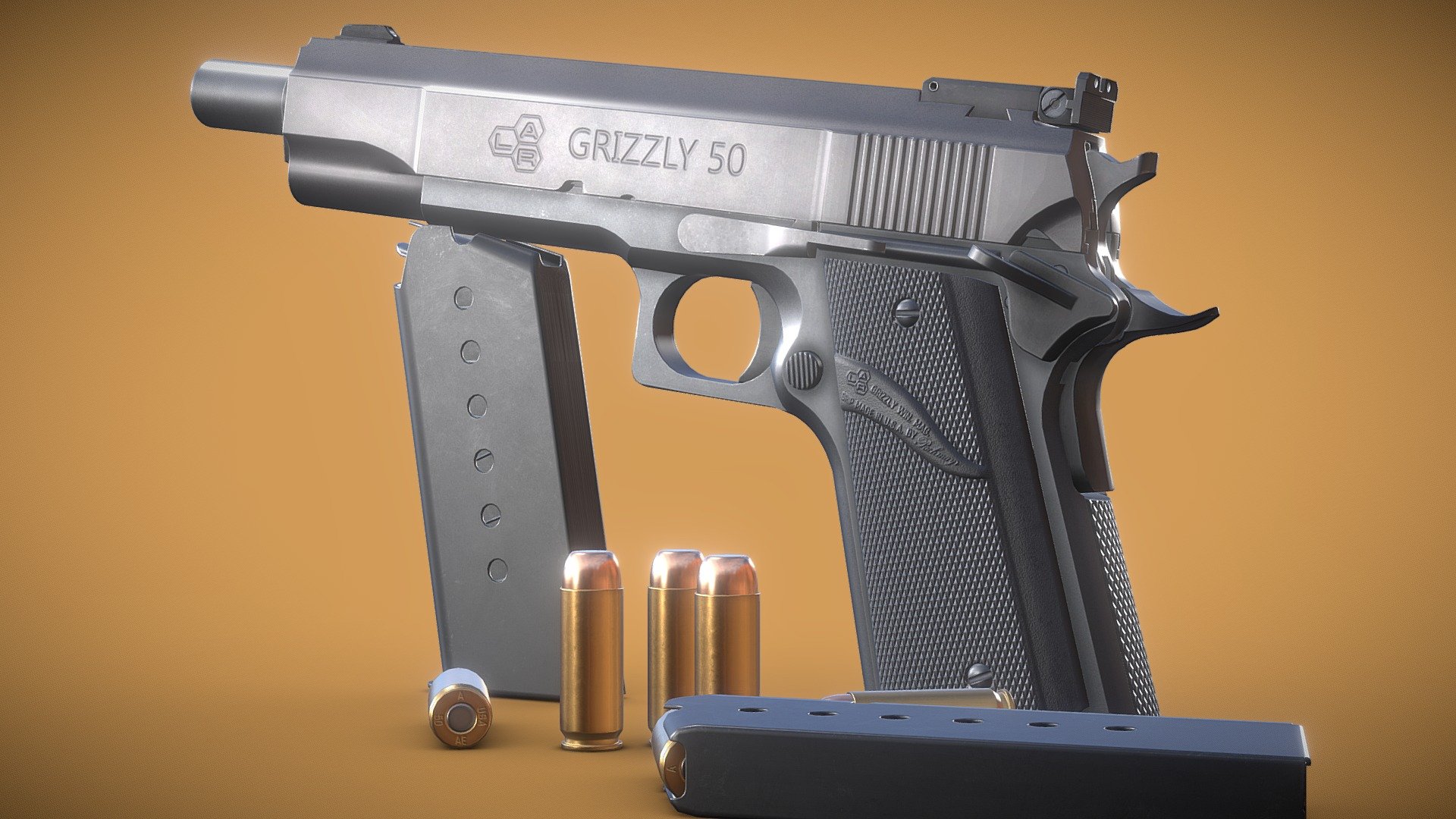 LAR Grizzly Mark V .50AE Handgun - Download Free 3D model by 8sianDude ...