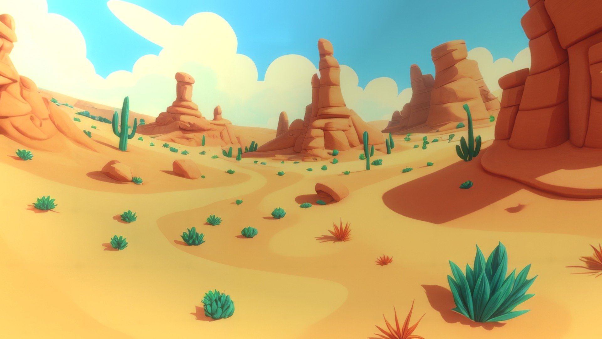 Stylized Desert skybox - Download Free 3D model by Jungle Jim (@jungle ...