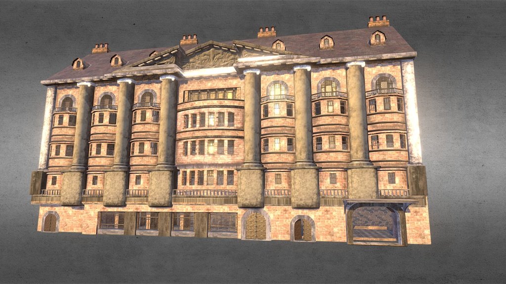 Hotel Building (intact) - 3D model by smokingbill [a5d6696] - Sketchfab