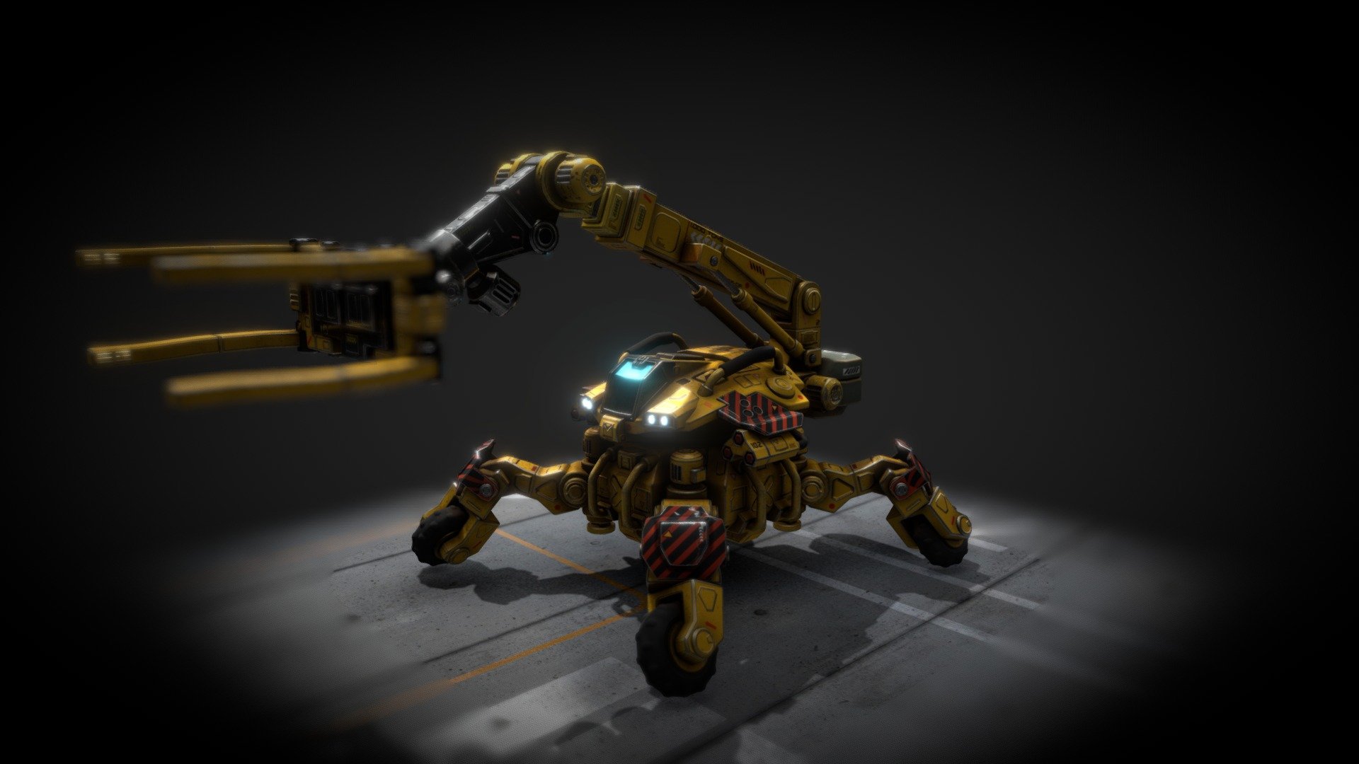 sci-fi crane mobile spider - 3D model by giobiancoFB [a5d6d15] - Sketchfab
