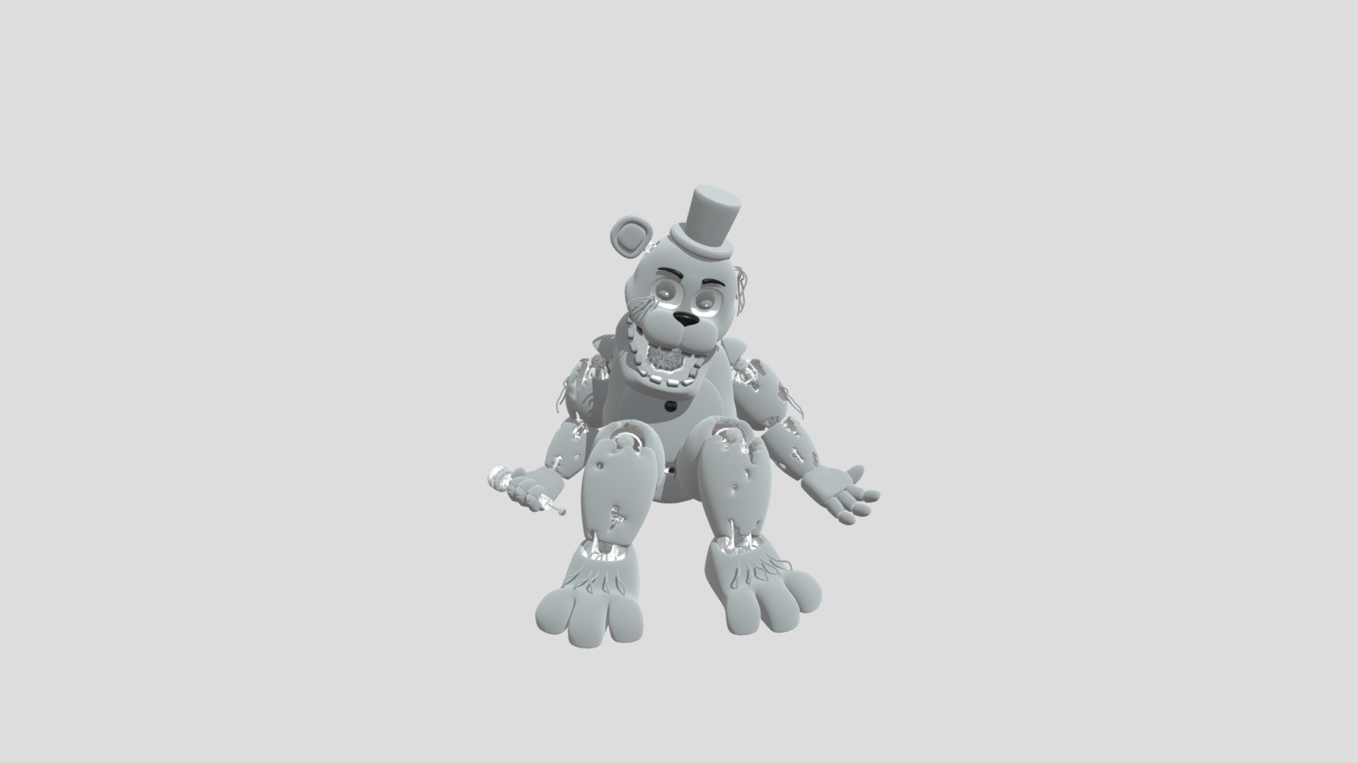 Withered Golden Freddy - Download Free 3D model by Frostbear (@Teamfnaf ...