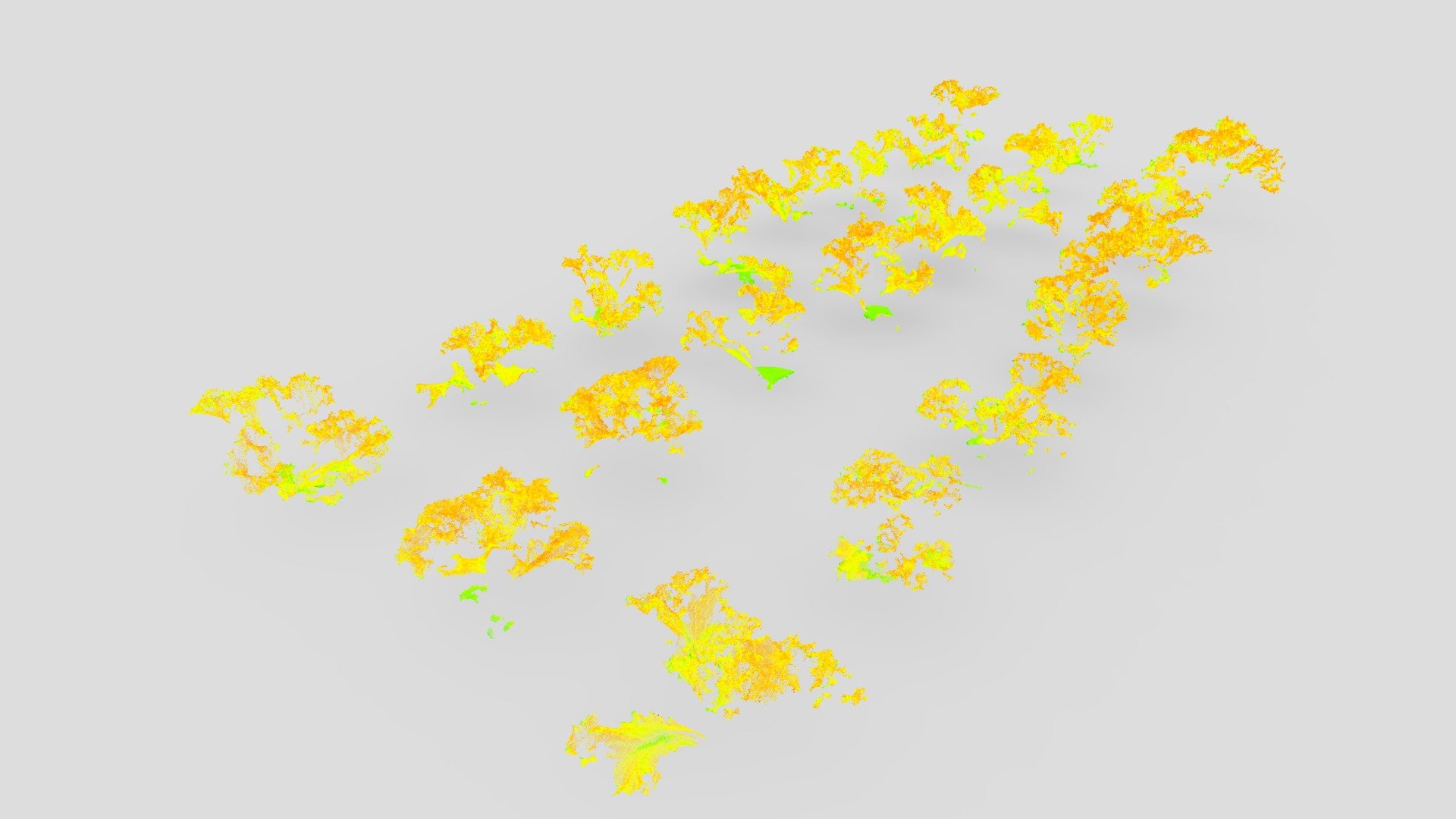 Lettuce | PlantEye F600 DualScan | NDVI (health) - 3D model by ...