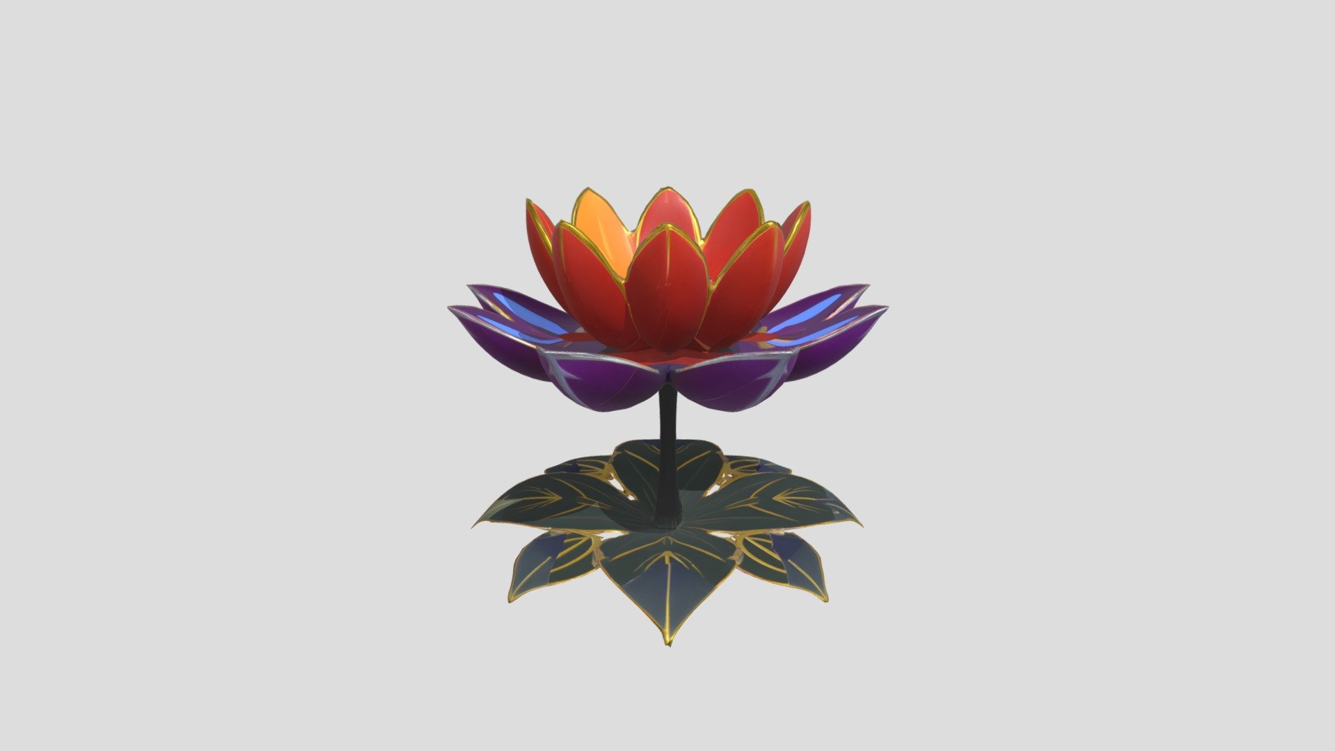 Vibrant lotus flower - Download Free 3D model by klrxyz [a5e25a7 ...