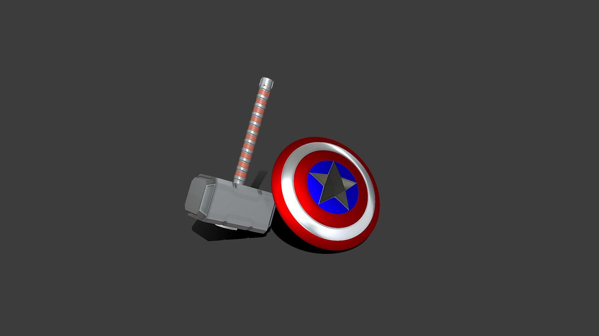 hammer and shield - Download Free 3D model by kwncarolina [a5e27d8 ...