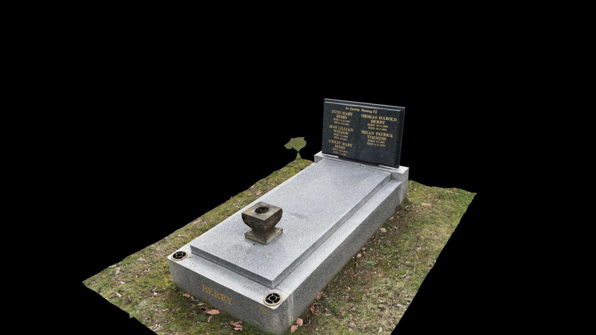 Grave 48 BERRY - Buy Royalty Free 3D model by HedStone3D [a5e2c7f ...