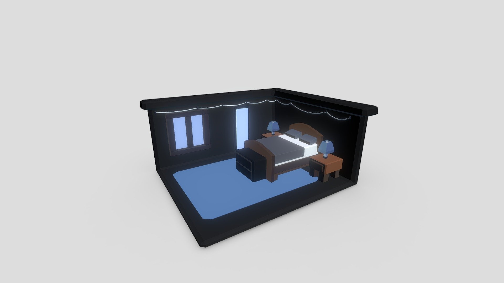Small Room - 3D model by P_uddles [a5e591a] - Sketchfab