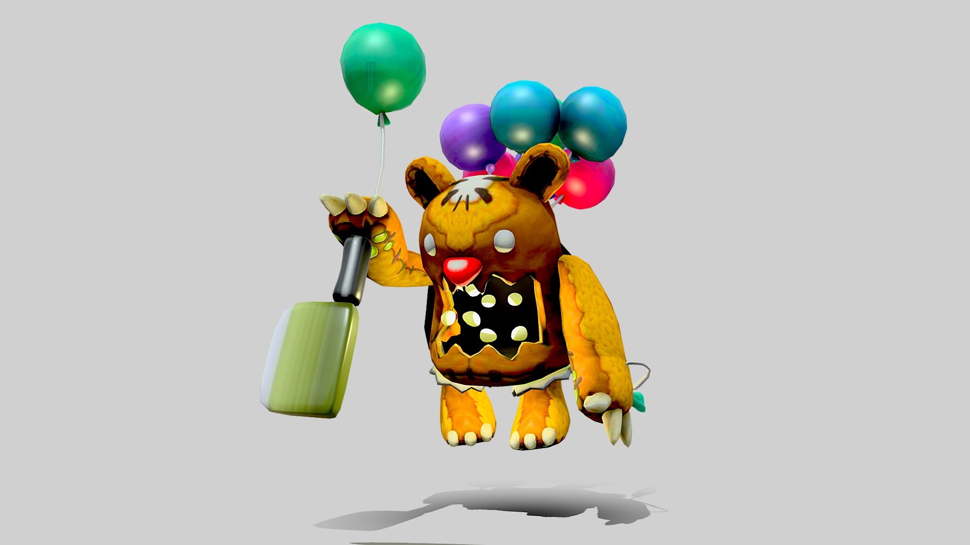 Balloon bear - Ninja Tower Defense - 3D model by Kogeniku (@kogemushi ...