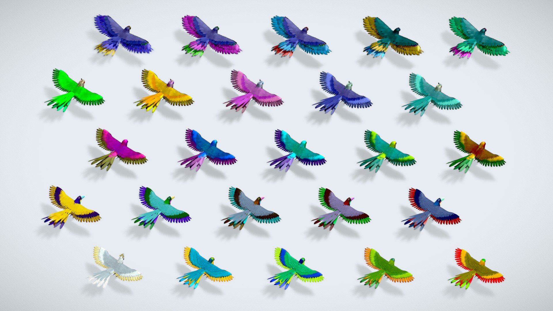 Realistic Low Poly Parrots Pack - 25 Bird Pack - Buy Royalty Free 3D ...