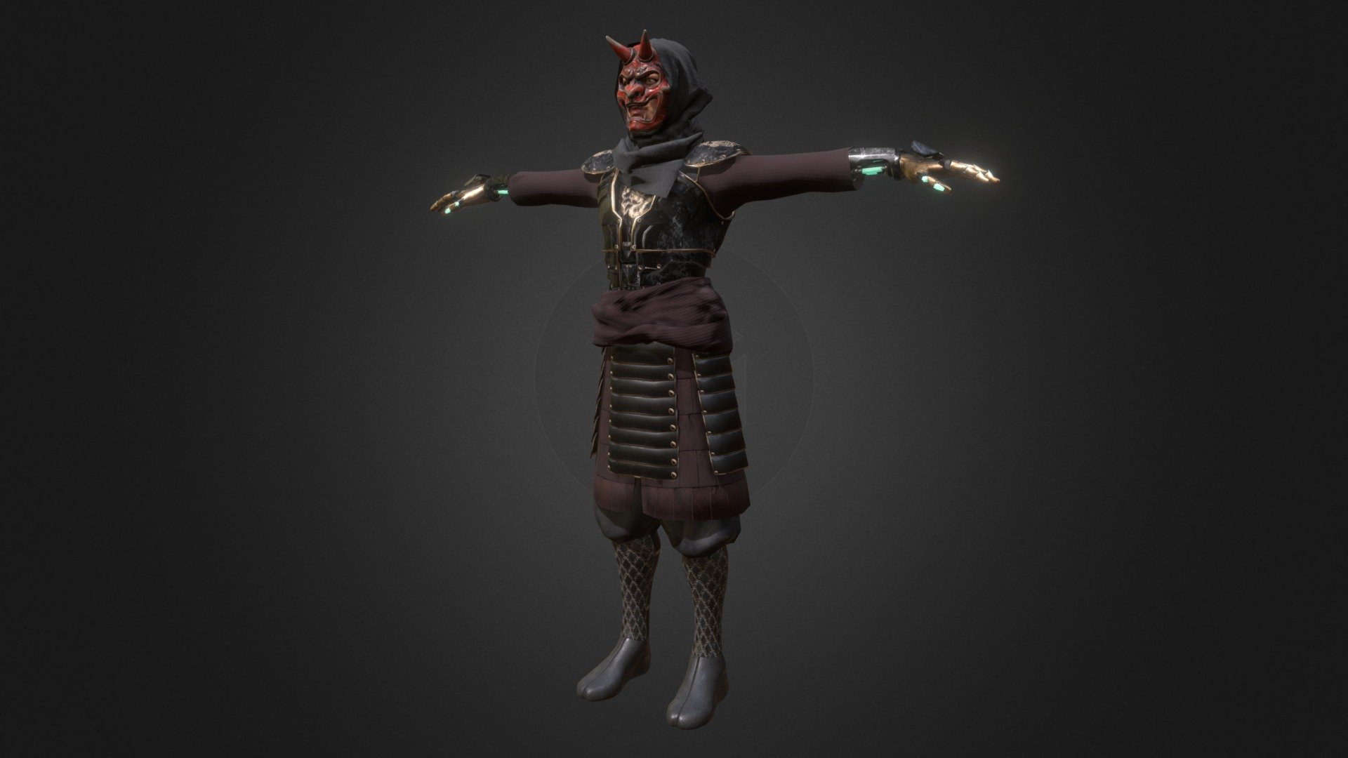 Samurai Cyborg - 3D model by qad190601 [a5efb46] - Sketchfab