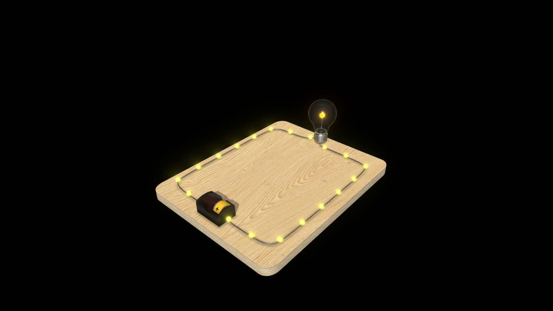 Lightbulb Circuit Demo - 3D model by DigitalMediaLab [a5f0faa] - Sketchfab