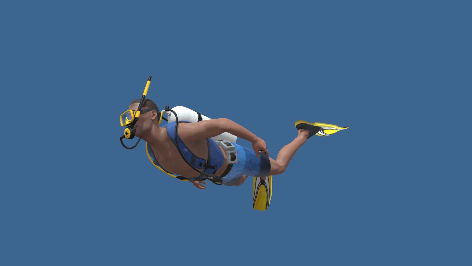 Male Diver Mark - Buy Royalty Free 3D model by 8-Ball Development ...