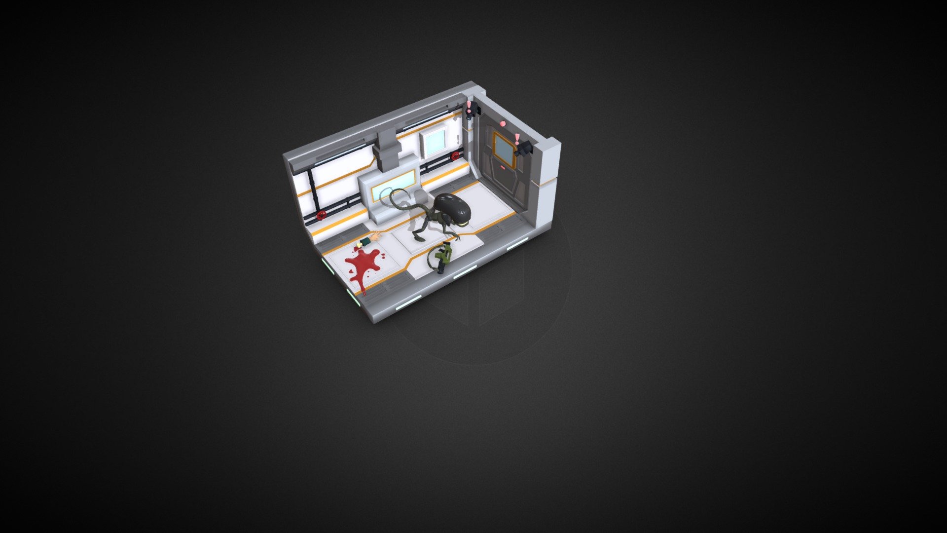 Alien Spaceship Diorama - 3D model by Leao.Amarelo [a5fc5b5] - Sketchfab