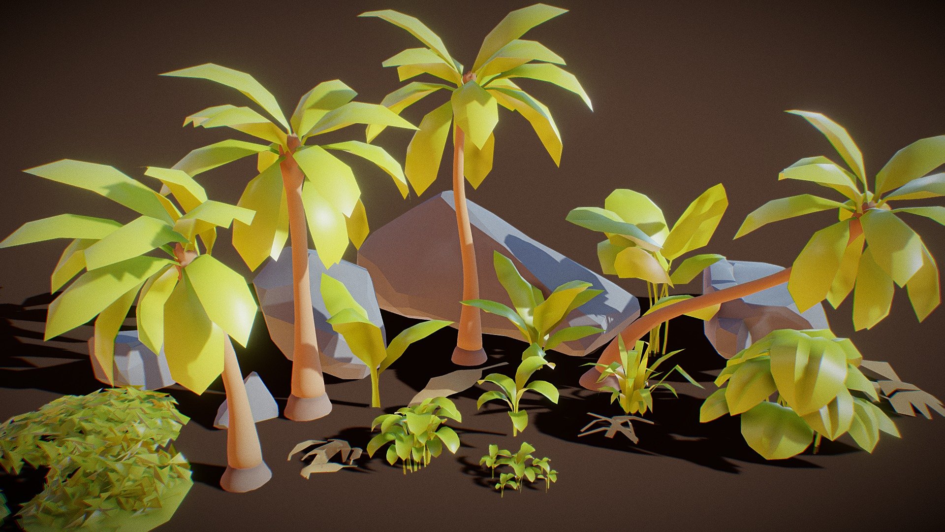 Low Poly Tropical Vegetation - Buy Royalty Free 3D model by Serhii3D ...