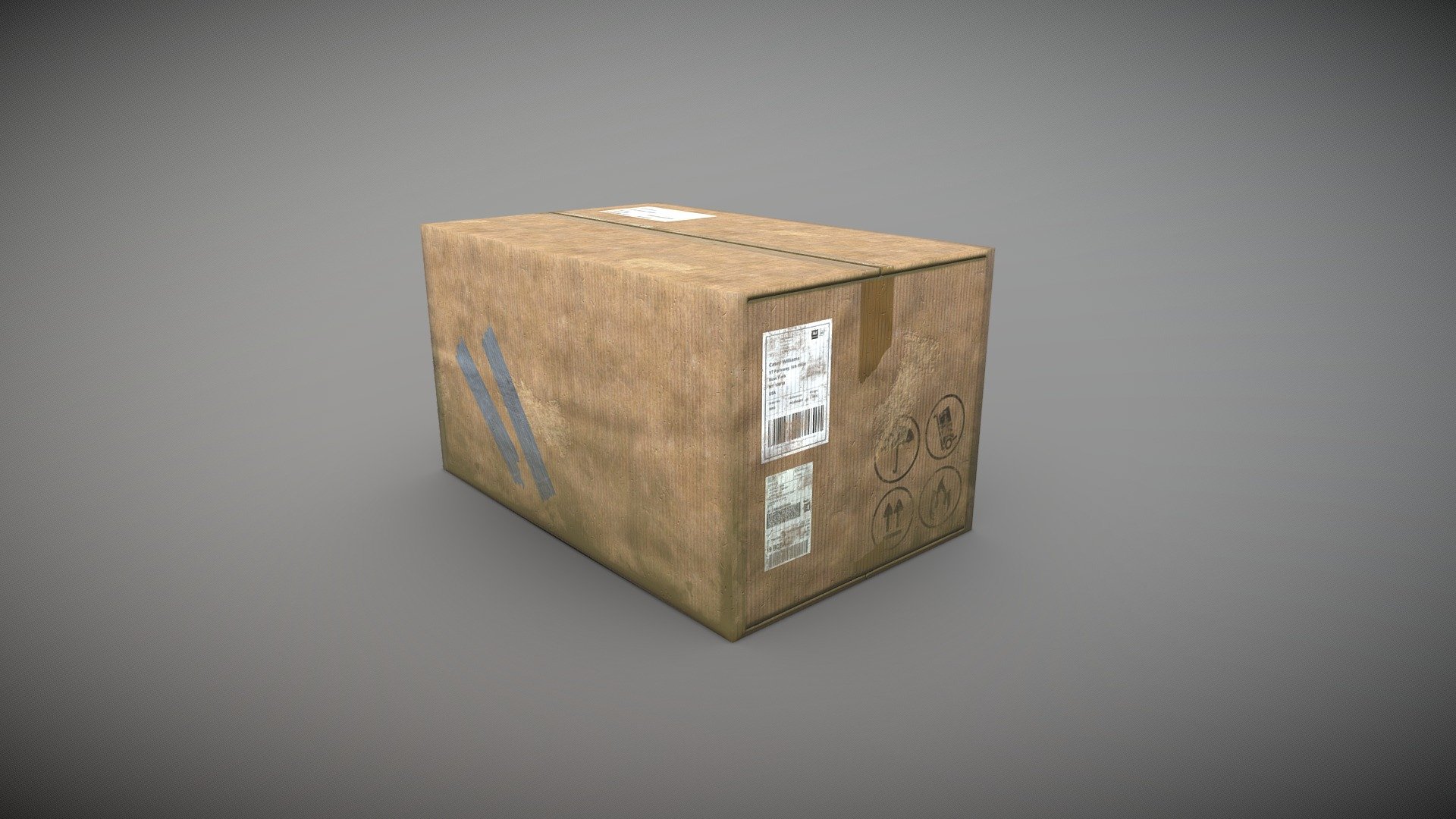 Old Cardboard Box - Download Free 3D model by Matrix Rex (@matrixrex ...