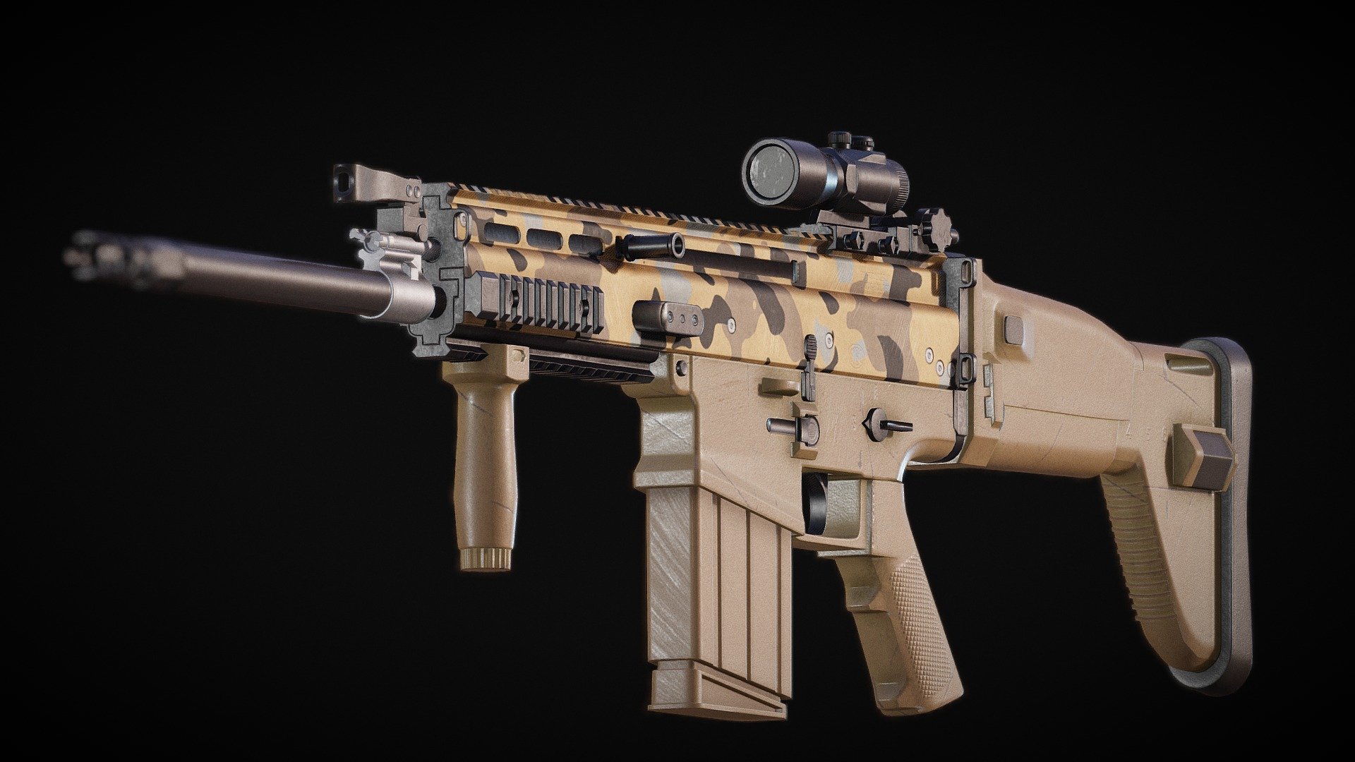 Scar H + Scope and Grip - Buy Royalty Free 3D model by Rotuma [a612d40 ...