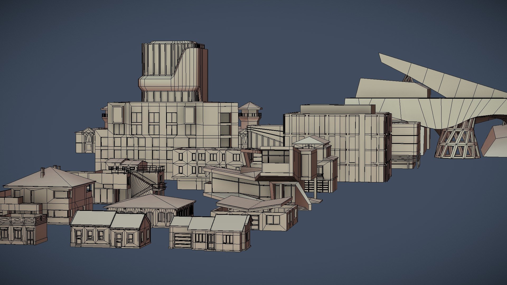 LOW POLY BUILDINGS KIT - 3D model by SIVTA_VLADYSLAV (@vladyslav-sivta ...