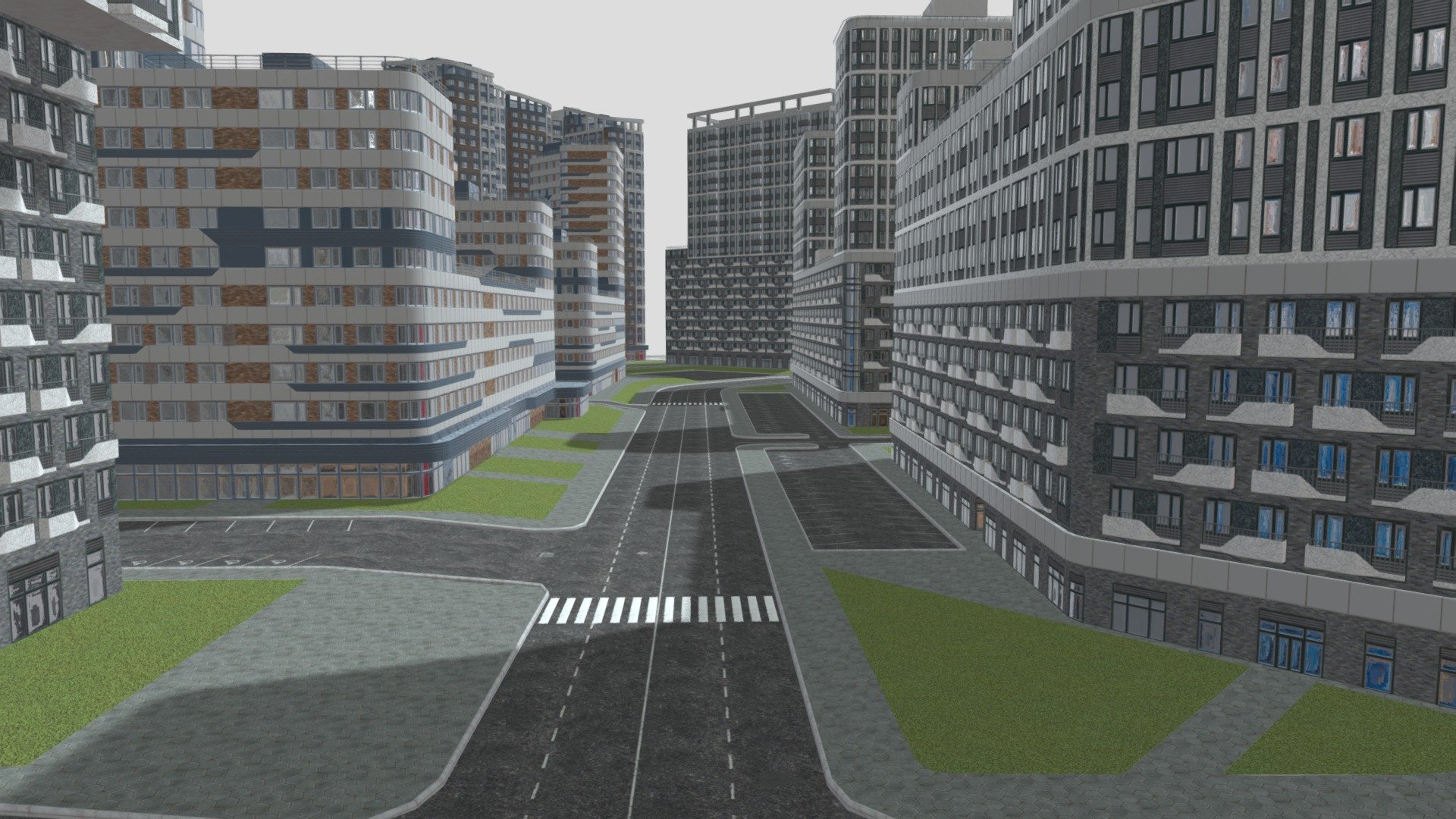 modern_city_block - 3D model by convrseai [a61855f] - Sketchfab