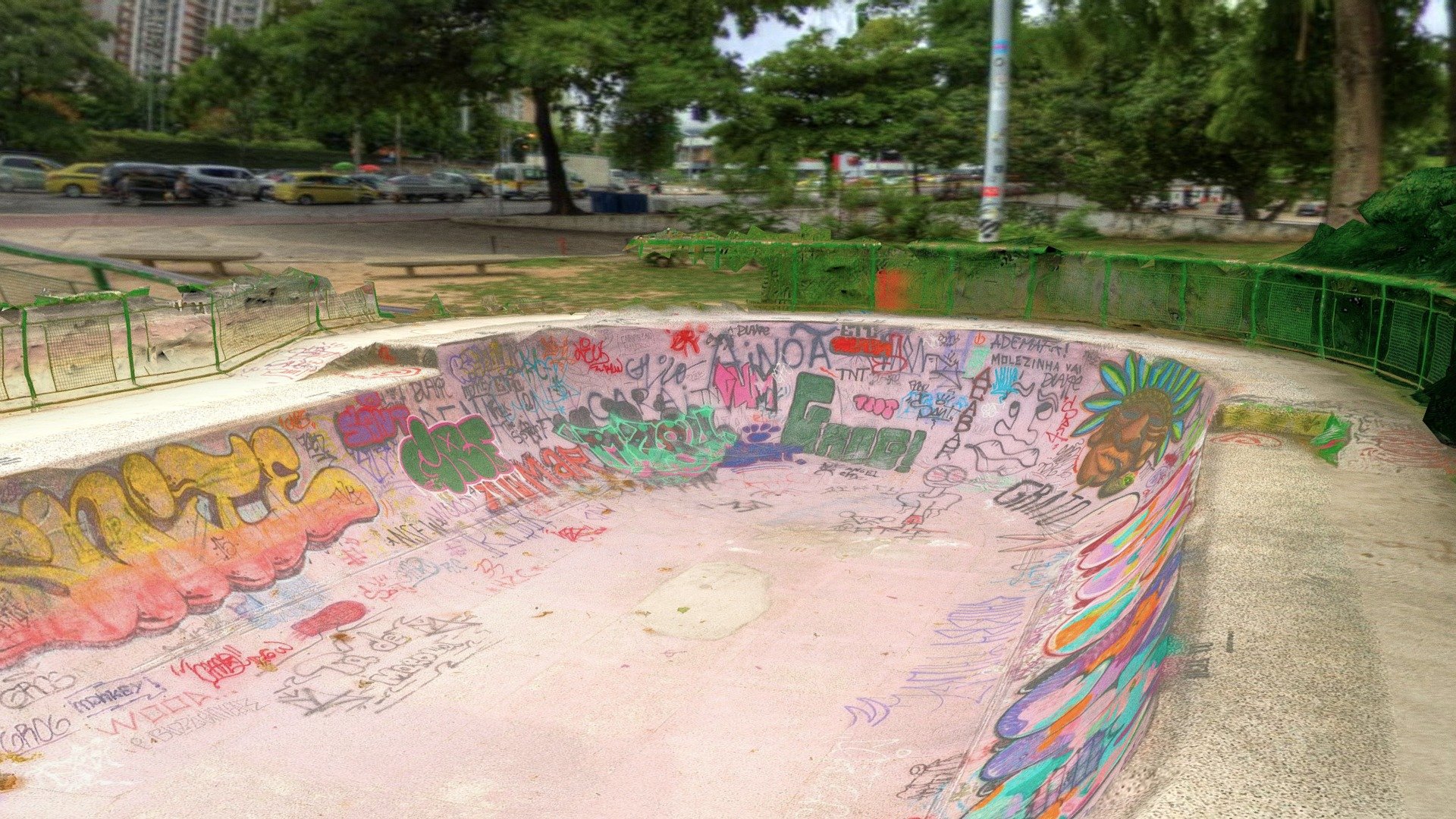 Skate pool with Graffiti - VR in Rio de Janeiro - Buy Royalty Free 3D ...