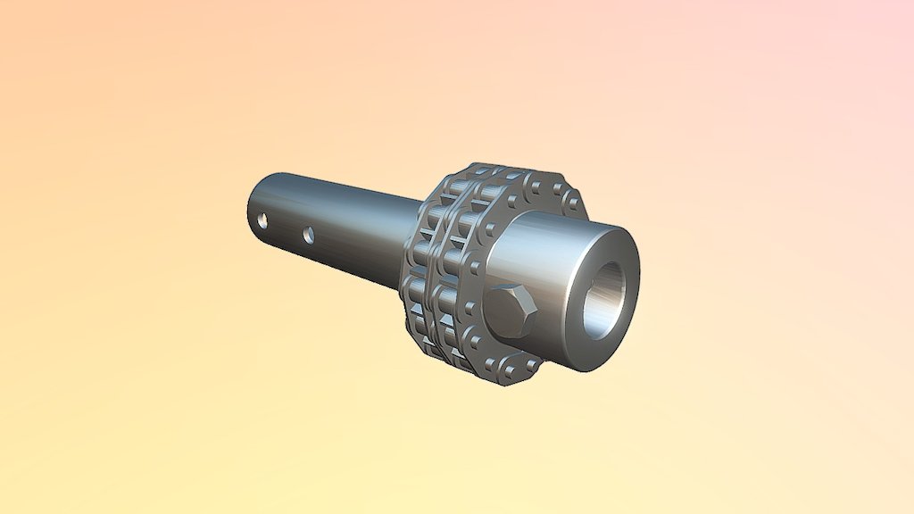 1" Pipe Chain Sprocket Coupling [EL302-21-22-23] - 3D model by Elram ...