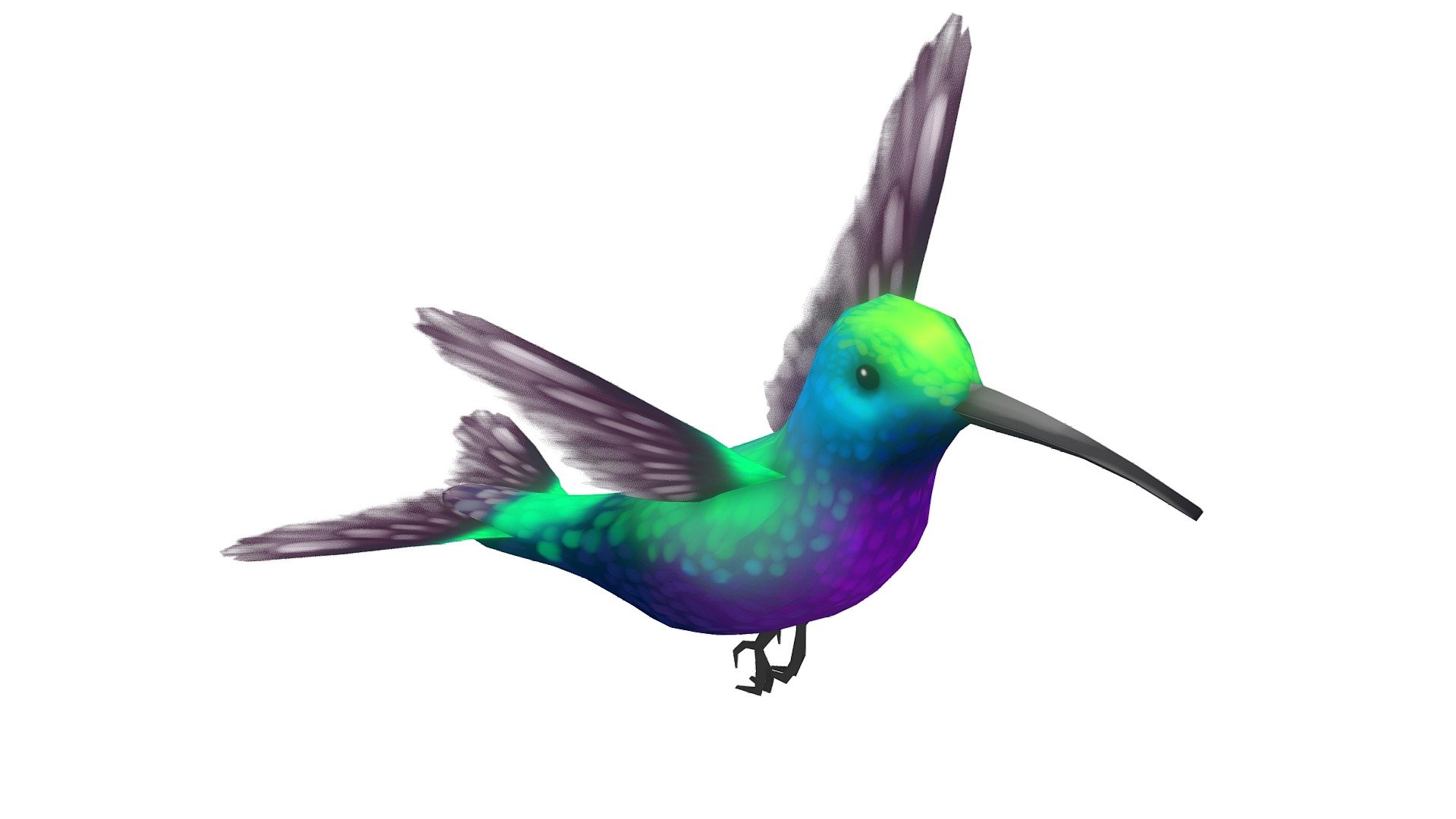 Stylized Hummingbird - Low poly - Download Free 3D model by Leomaderart ...