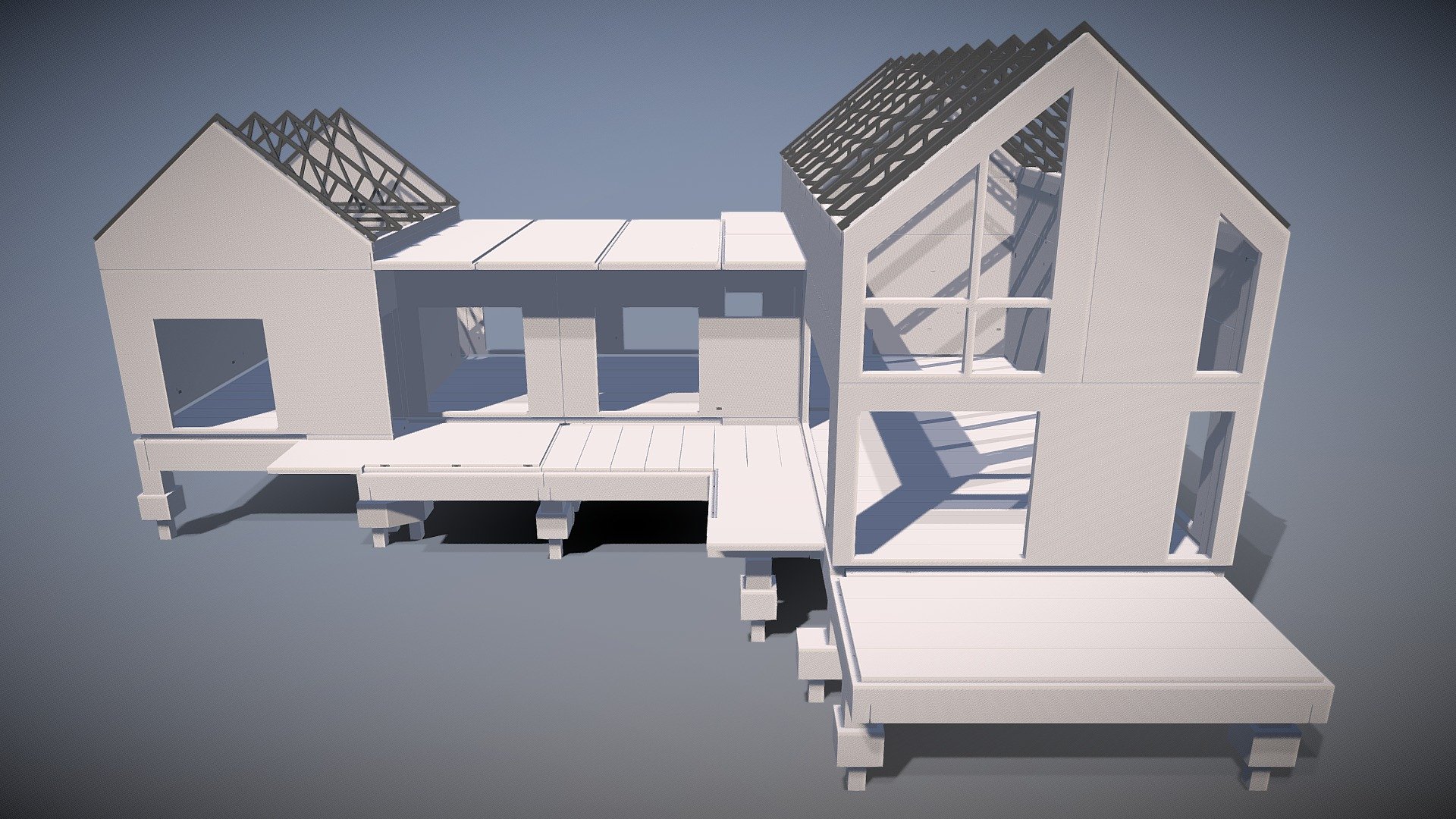 Precast house under construction - Buy Royalty Free 3D model by Jinda ...
