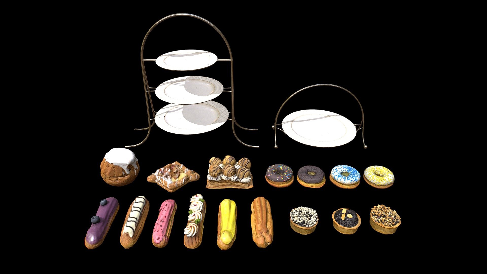 PastryPack Vol.2 - 3D model by M3D (@M3Drender) [a61fae2] - Sketchfab