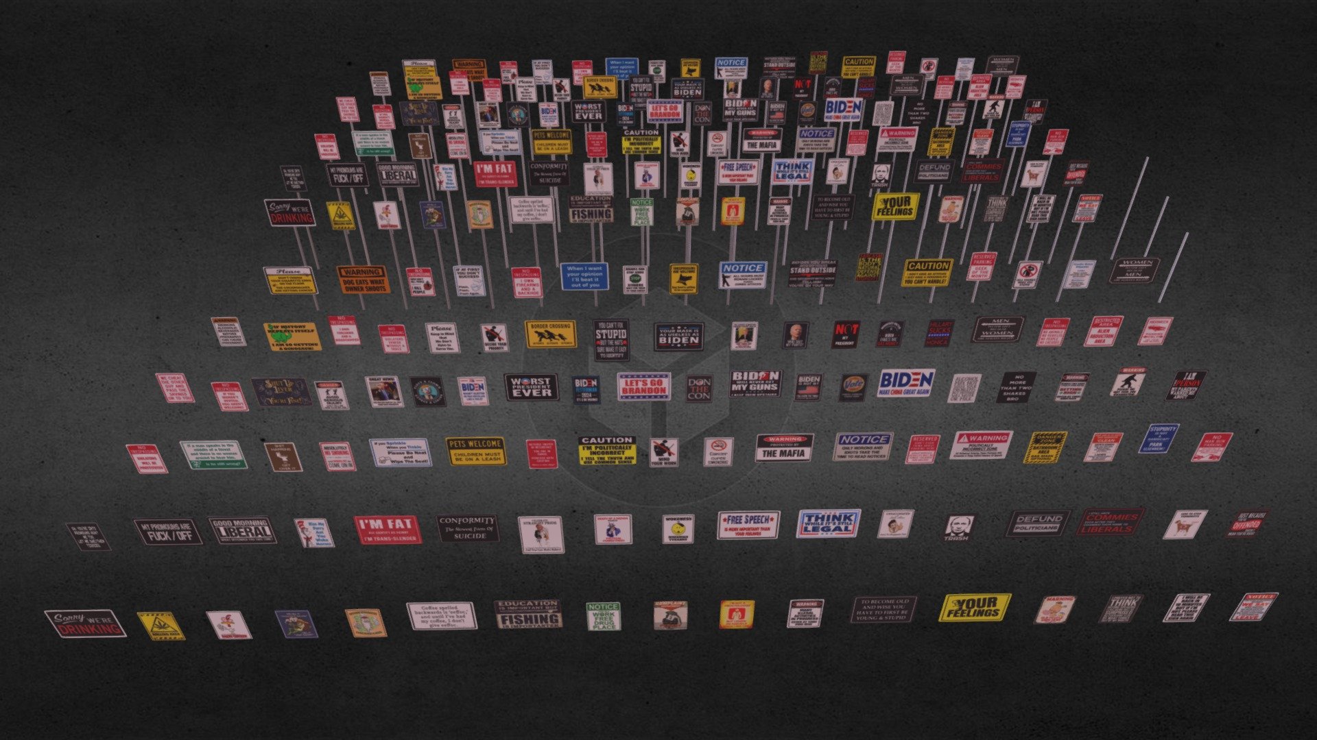 Funny Street Sign Pack v3 - Download Free 3D model by TampaJoey ...