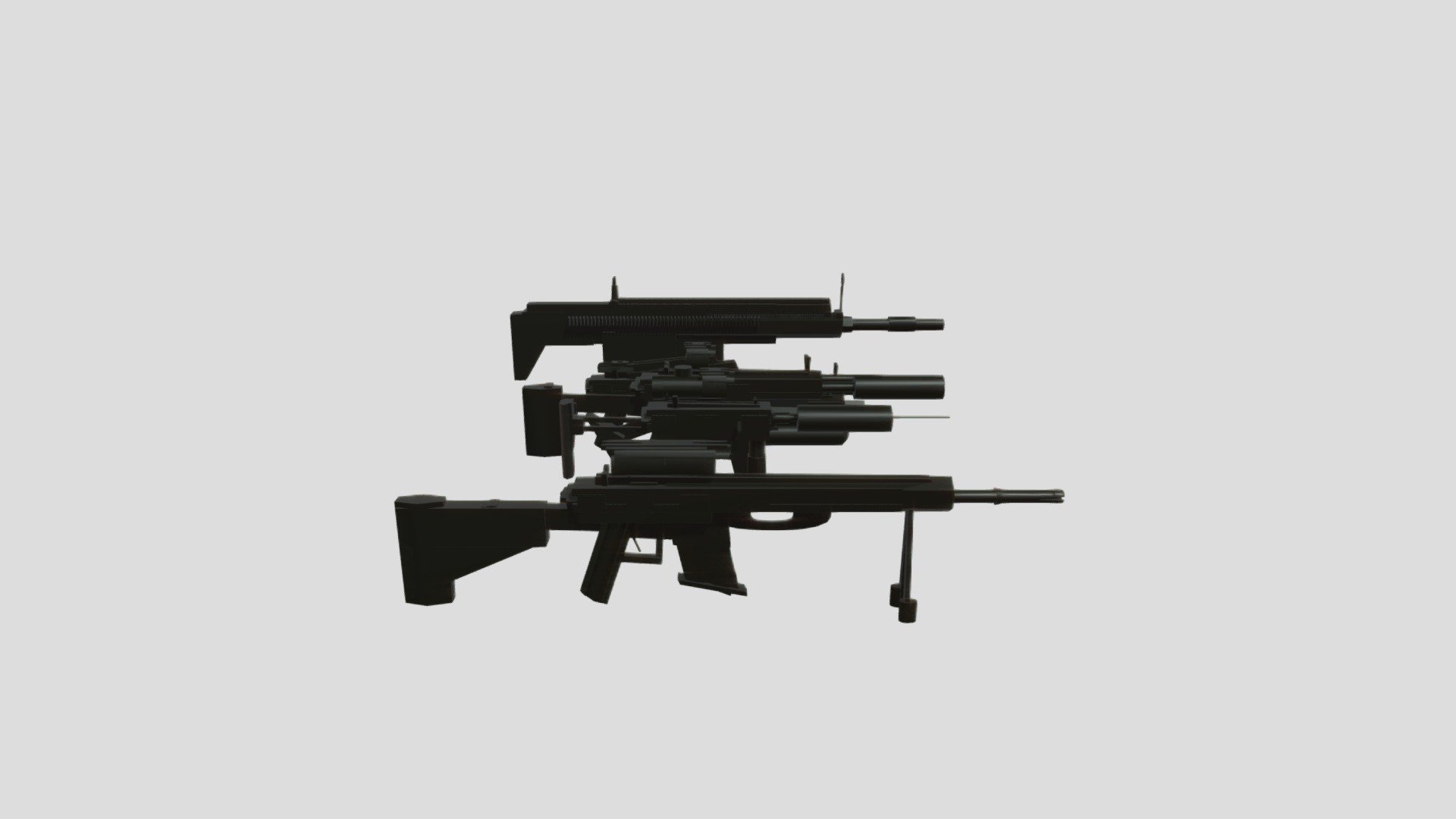 Guns - 3D model by Tatibah [a62800f] - Sketchfab