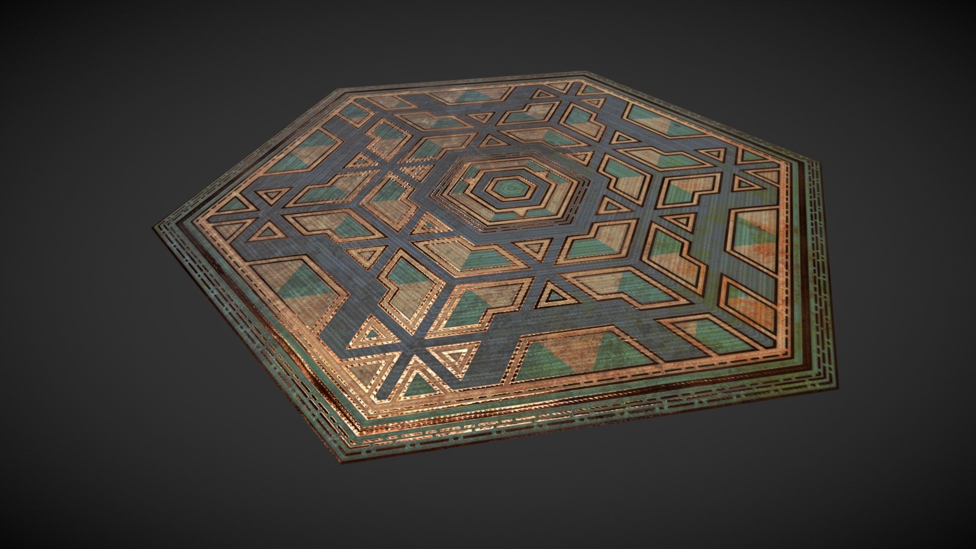 Dwemer Hexagon Rug - 3D model by Unimpressed Panda (@unimpressedpanda ...