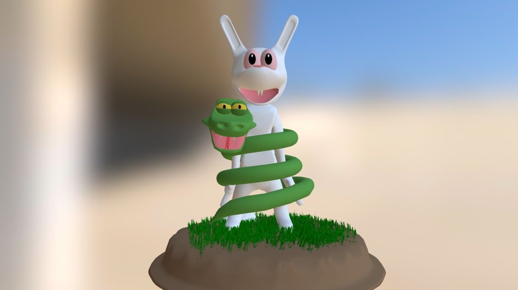 Snake x Rabbit - 3D model by marcoscirne [a62ca52] - Sketchfab