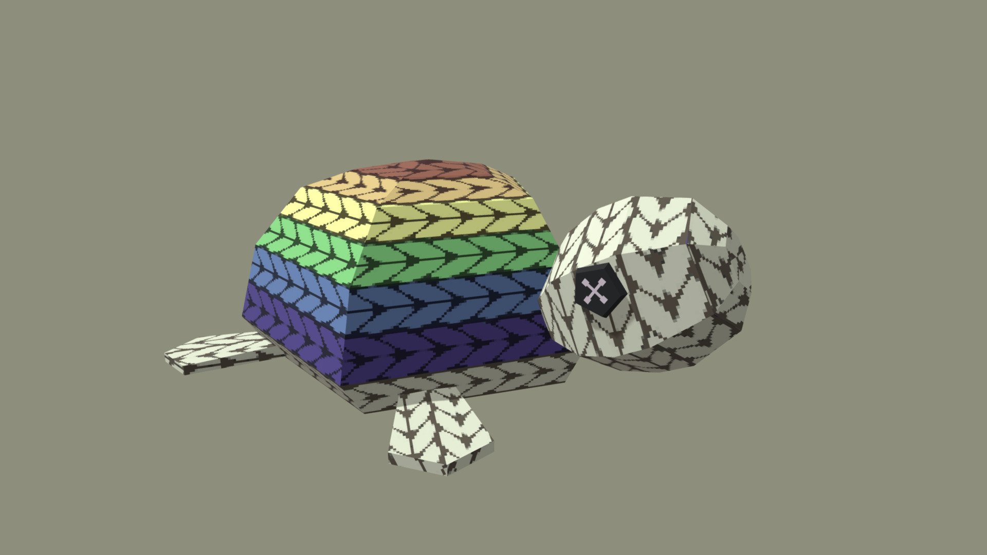 Pride Turtle doll - 3D model by pestocore [a62cf97] - Sketchfab