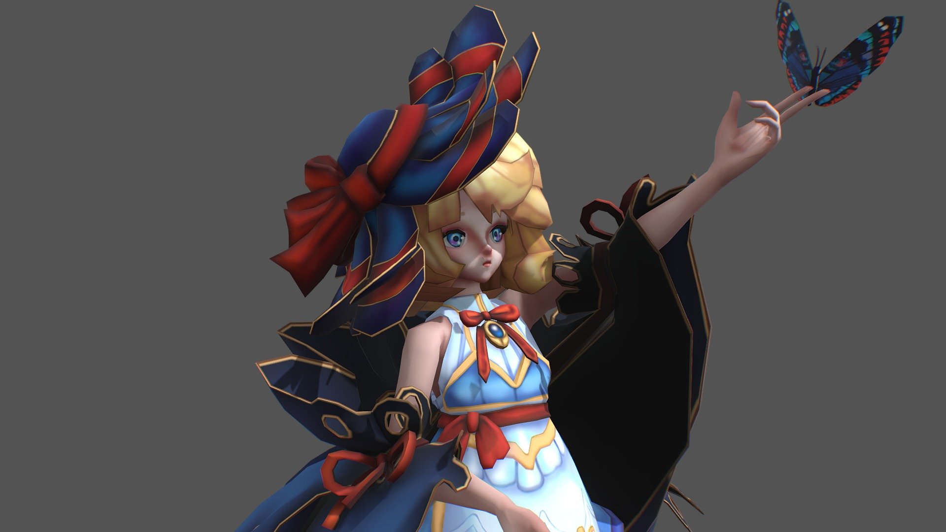 Butterfly Girl - Texturing - Alice in Wonderland - 3D model by RayNoah ...