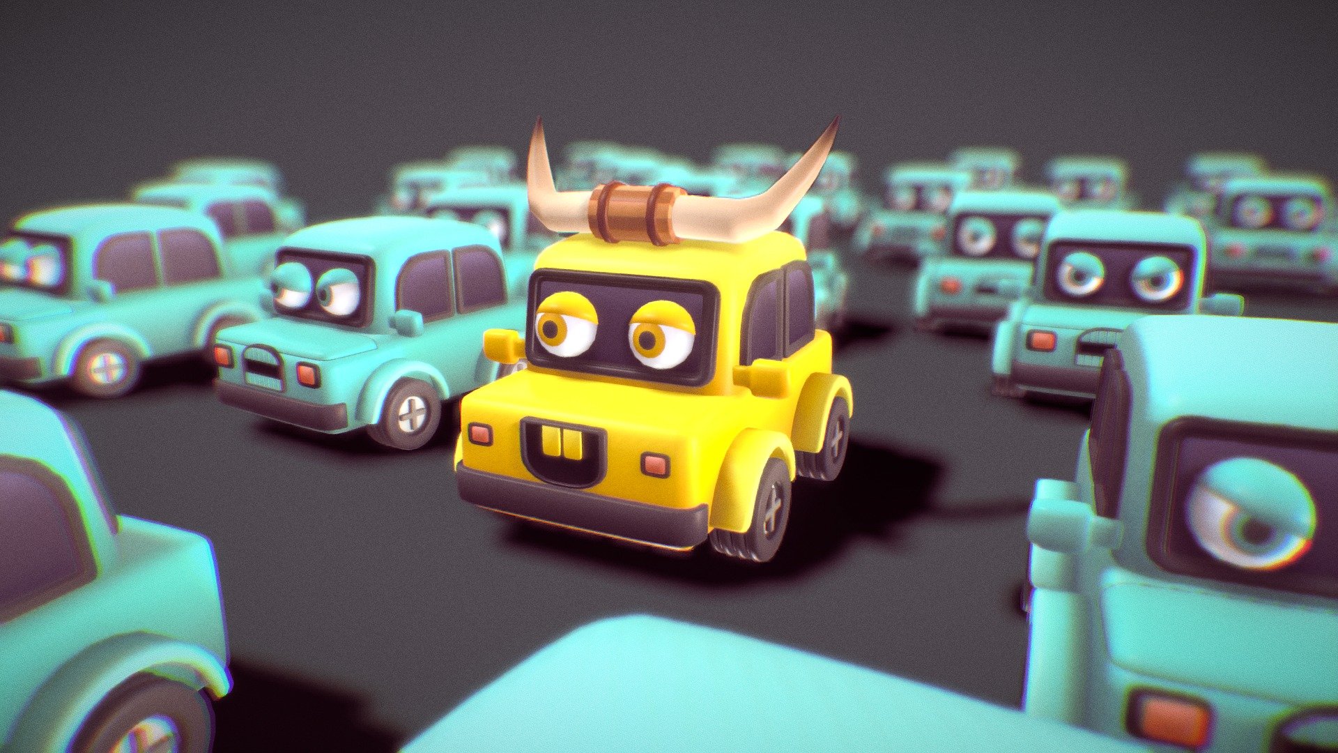 Happy Car - Buy Royalty Free 3D model by LowPolyBoy [a63063c ...