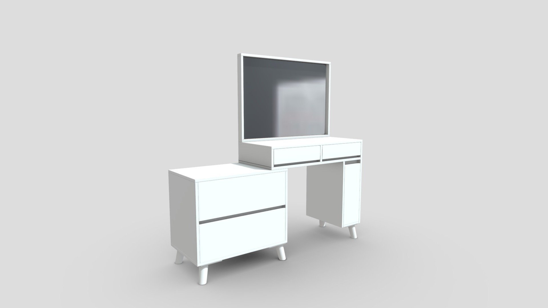 Amy Extension Extendable Dressing Table - Buy Royalty Free 3D model by ...