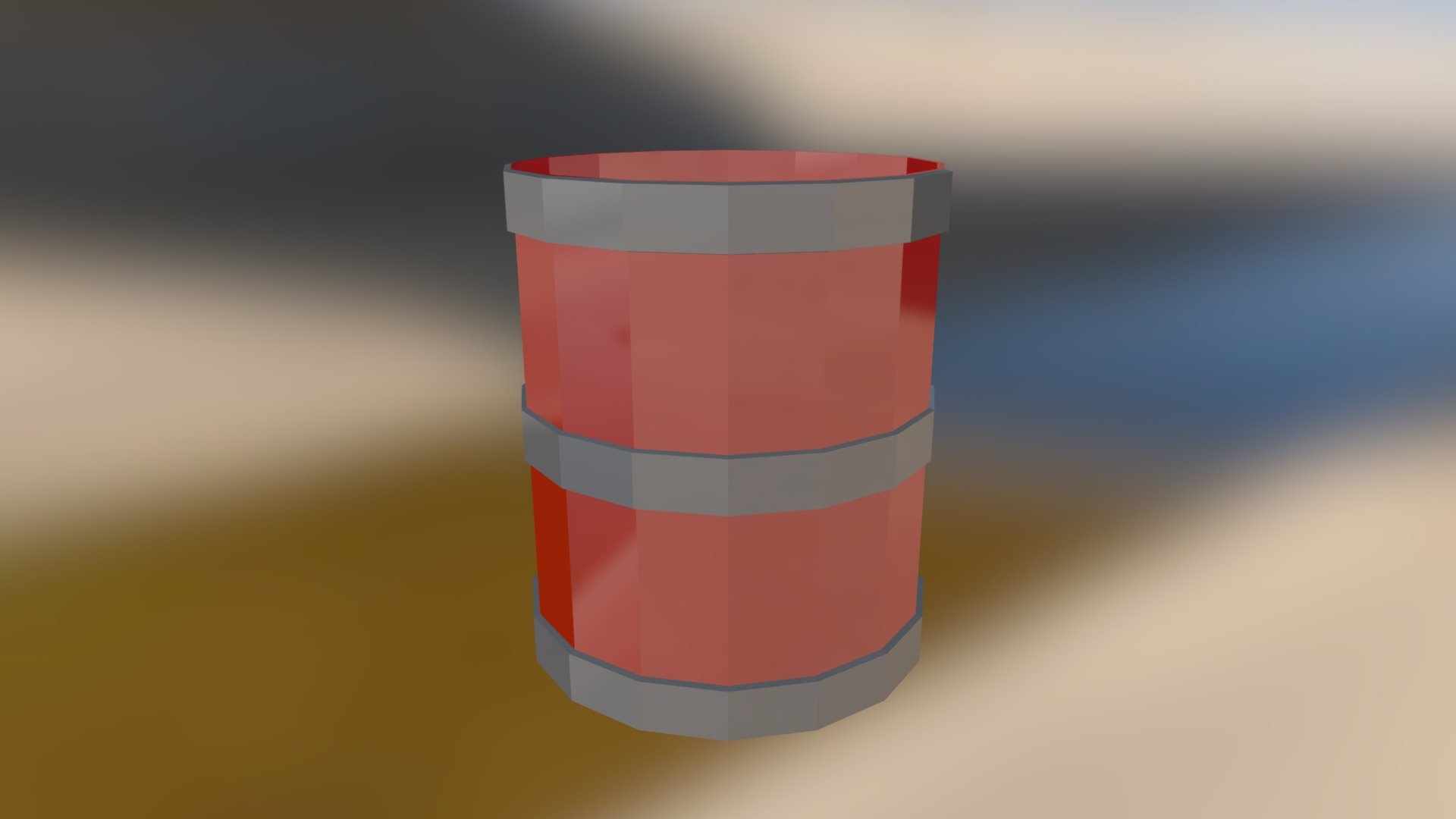 Barrel_red_v2 - 3D model by s4ndw1ch [a639561] - Sketchfab