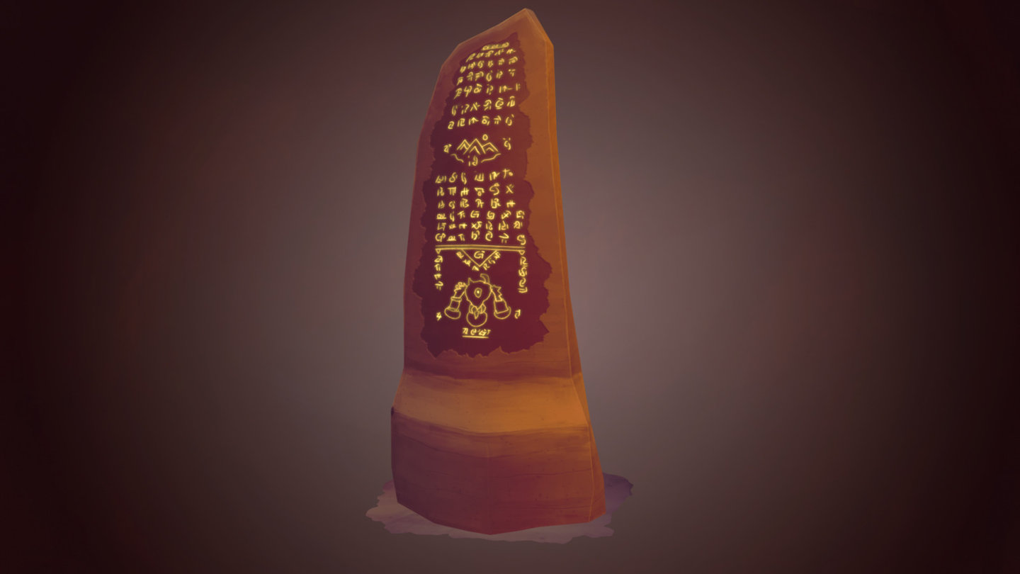 Handpainted Runestone - 3D model by Christian Lüdeking (@happitack ...