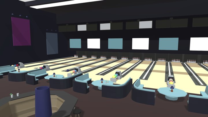 Bowling-alley 3D models - Sketchfab