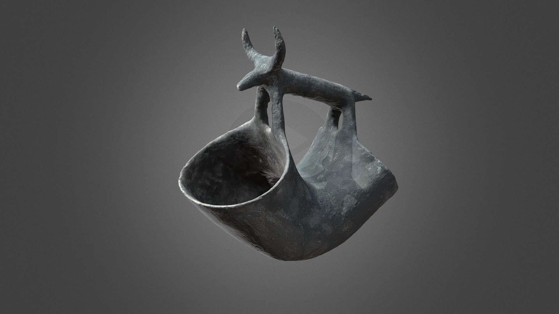 Askos s ručkom u obliku stiliziranog bika/Askos - 3D model by Arheološki muzej u Zagrebu ...