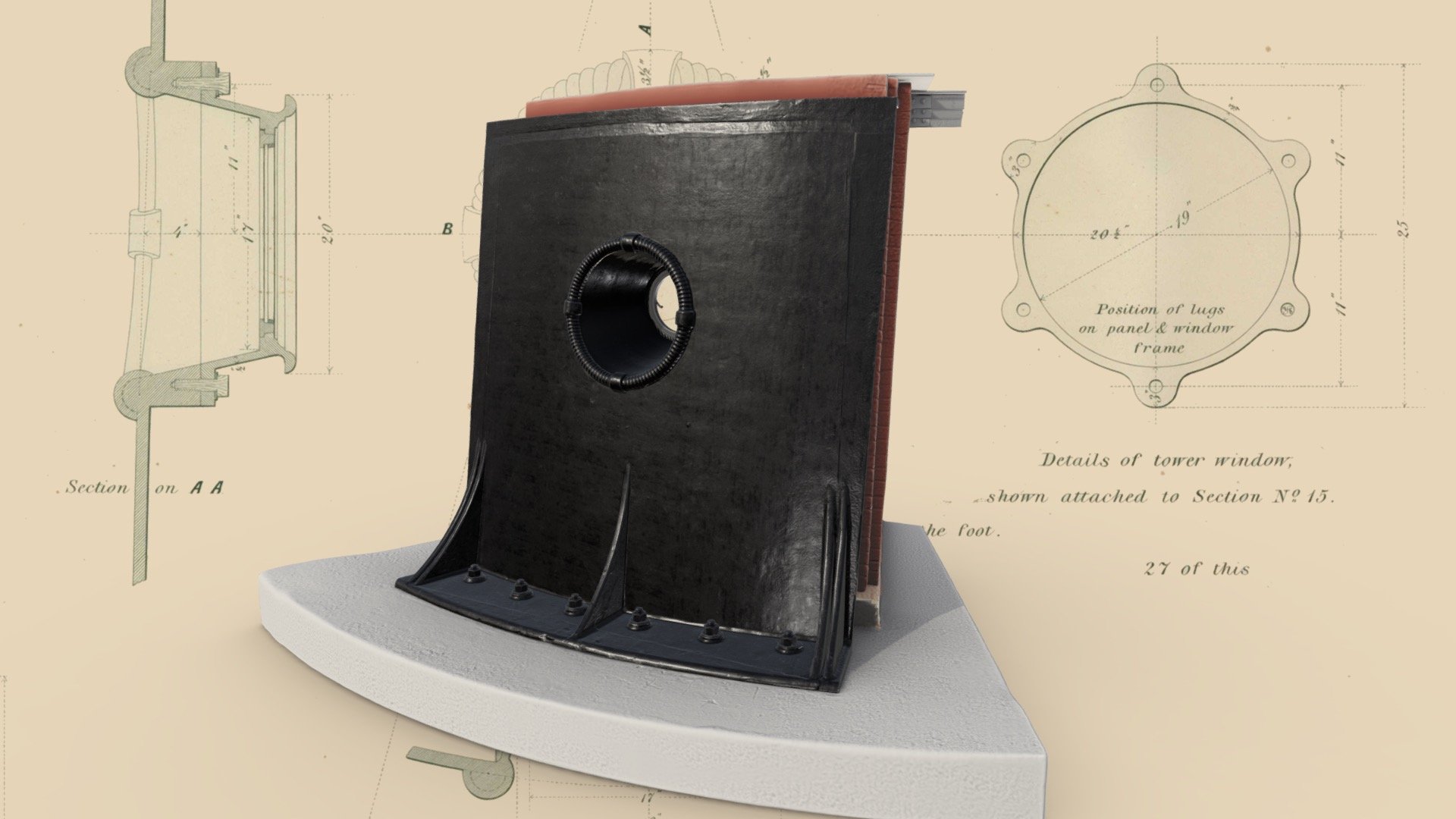 Lighthouse Porthole Window Section - 3D model by University of South ...
