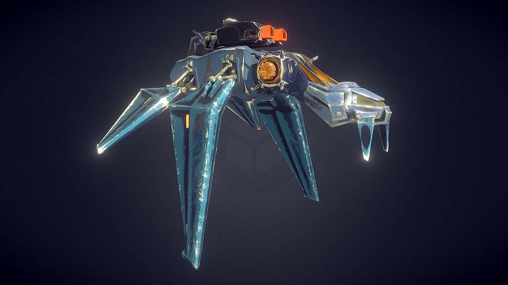 Spaceship "Turtle" - 3D model by Phil Gosch (@saphires) [a64d41d ...