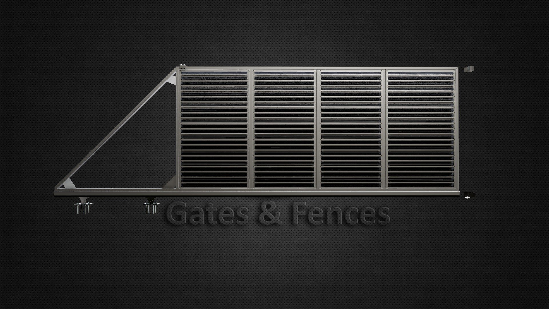 Shutter Sliding Cantilever Gate (USA) - 3D model by /// (@pro100excell ...