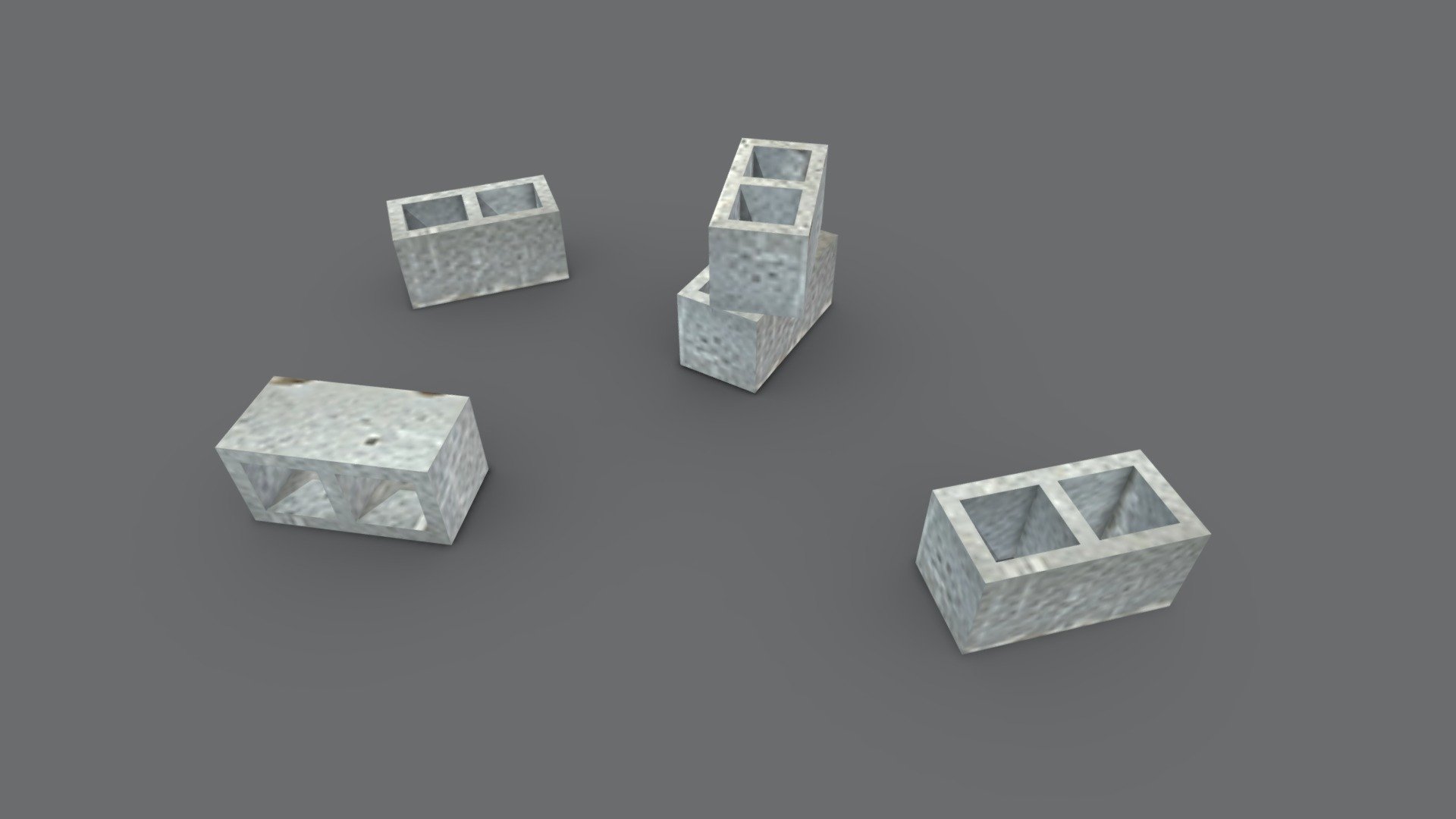 Free Concrete Blocks - PS2 Style Industrial Prop - Download Free 3D ...