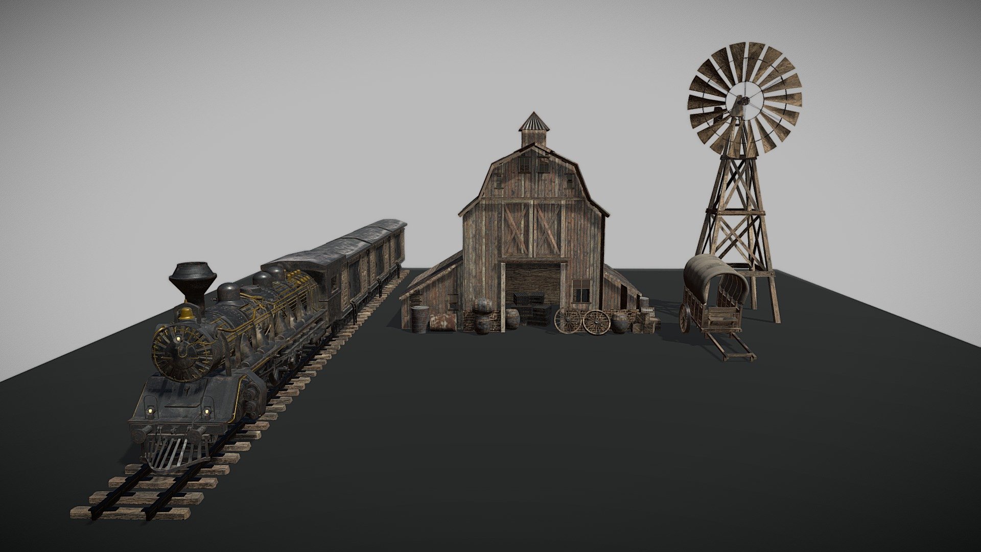 Desert Railway Outpost- Real-Time Environment - Download Free 3D model ...