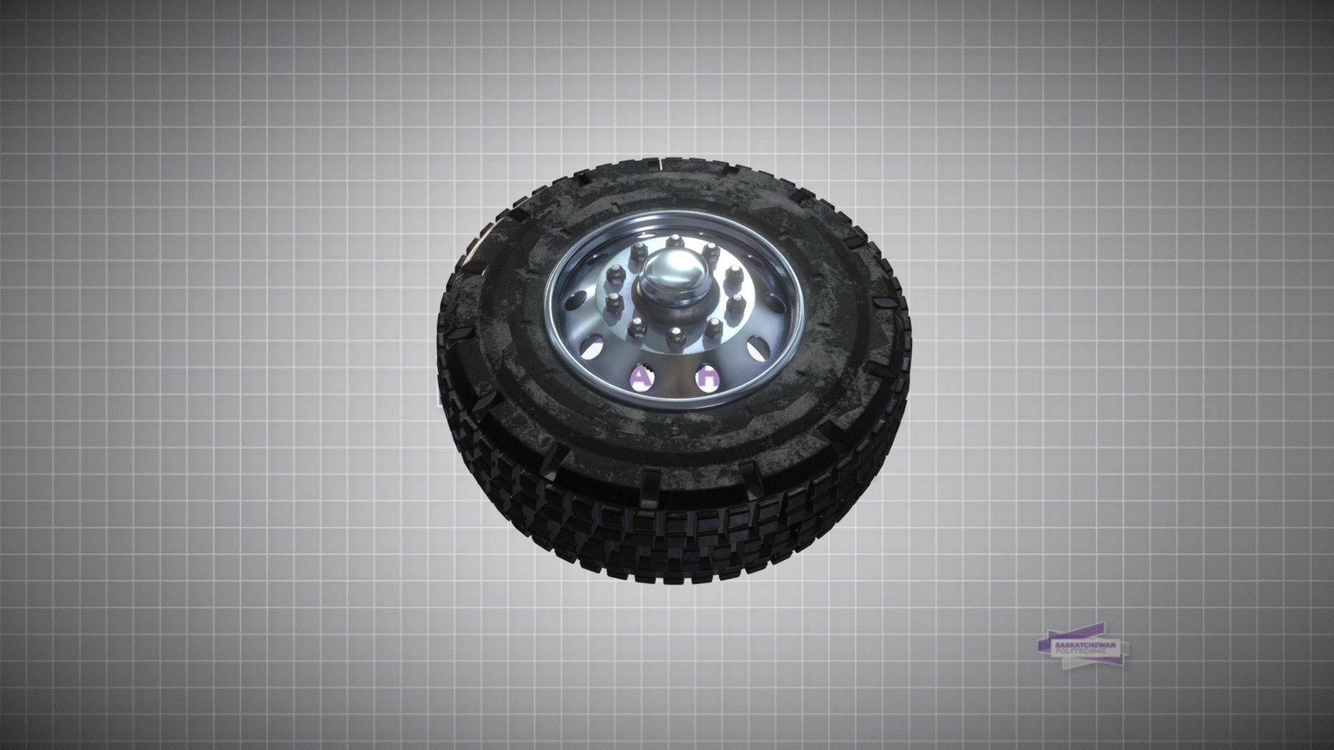 Semi Tire with Tone Ring - 3D model by raymondhubick [a654d90] - Sketchfab
