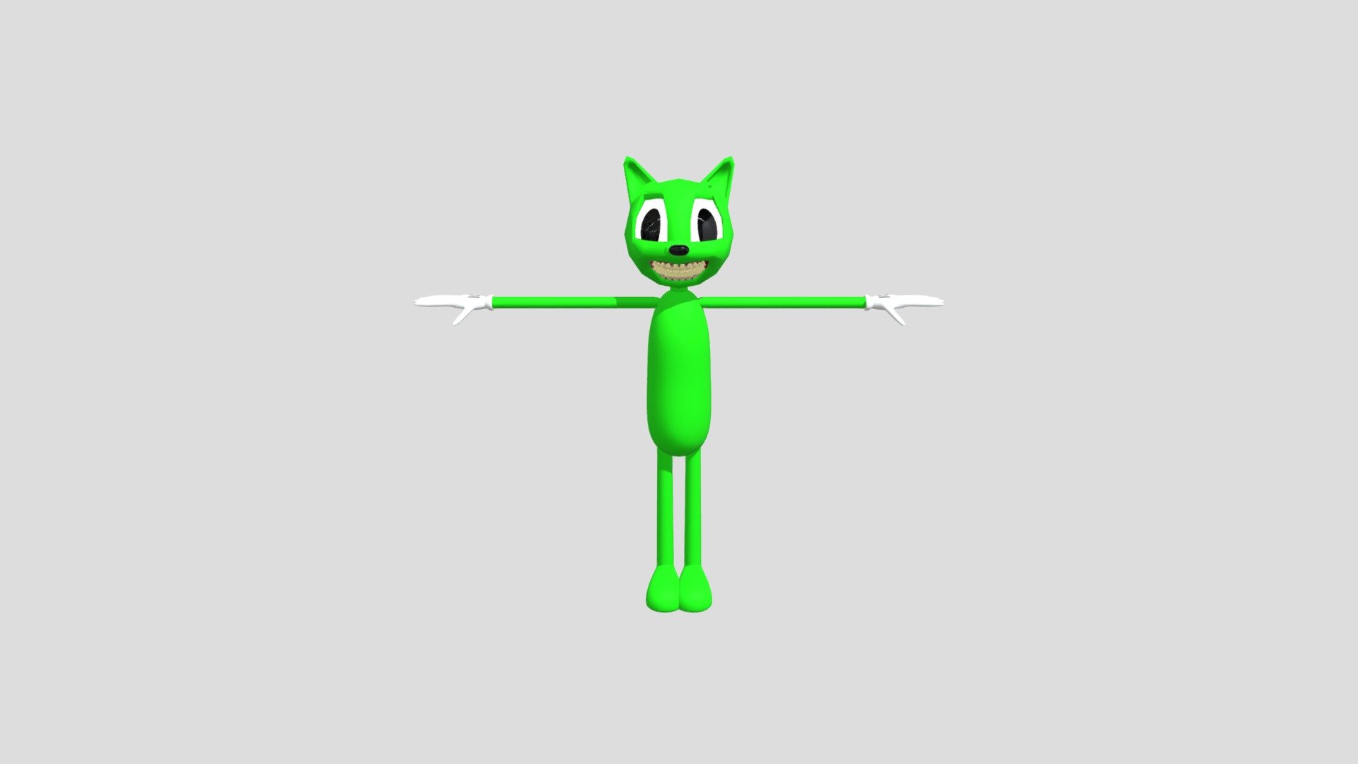 Green Cartoon Cat - Download Free 3D model by oor320093 [a6571cc ...