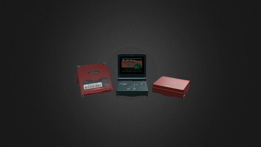Nintendo Gameboy SP Pokemon Editions - 3D model by vinnyhaw [a65813e ...