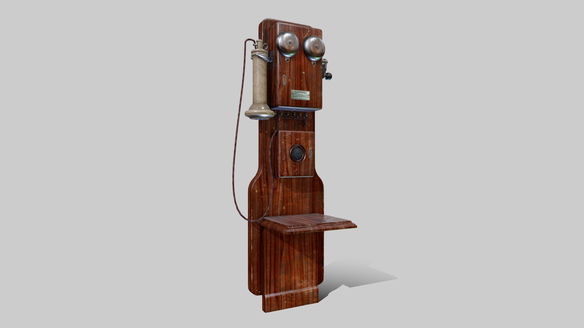 Wall switchboard phone, 1890s - 3D model by sobivan [a65a09e] - Sketchfab