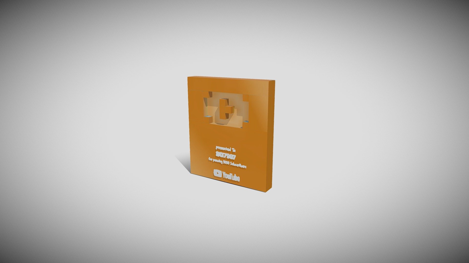 Copper Play Button - 3D model by sg7997 [a65c98d] - Sketchfab