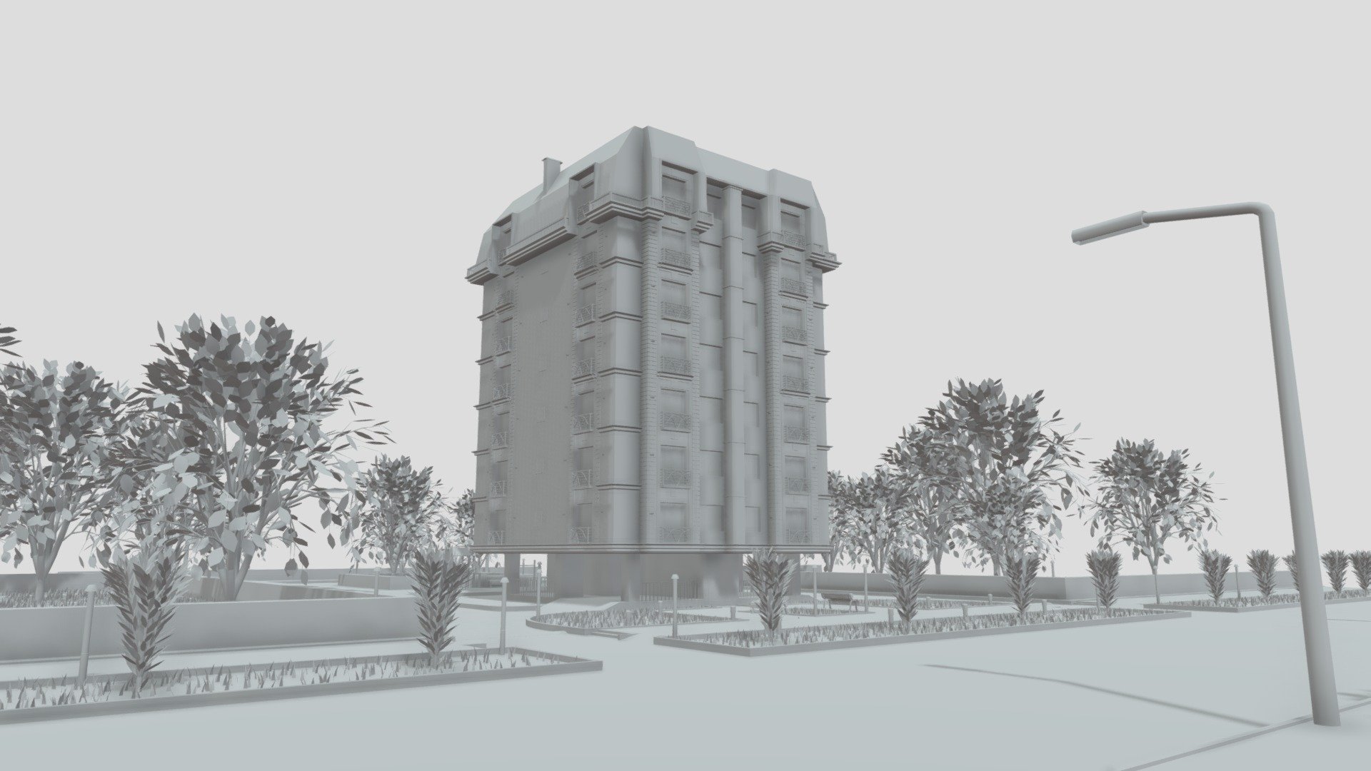 Multi-storey building - Download Free 3D model by Trackmani [a6603e4 ...