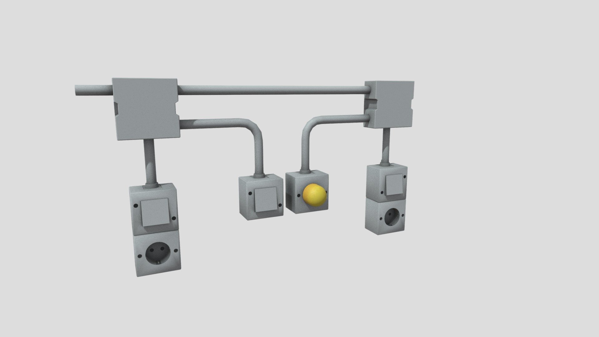 Intermediate switch circuit (School Project) - 3D model by r0nii ...